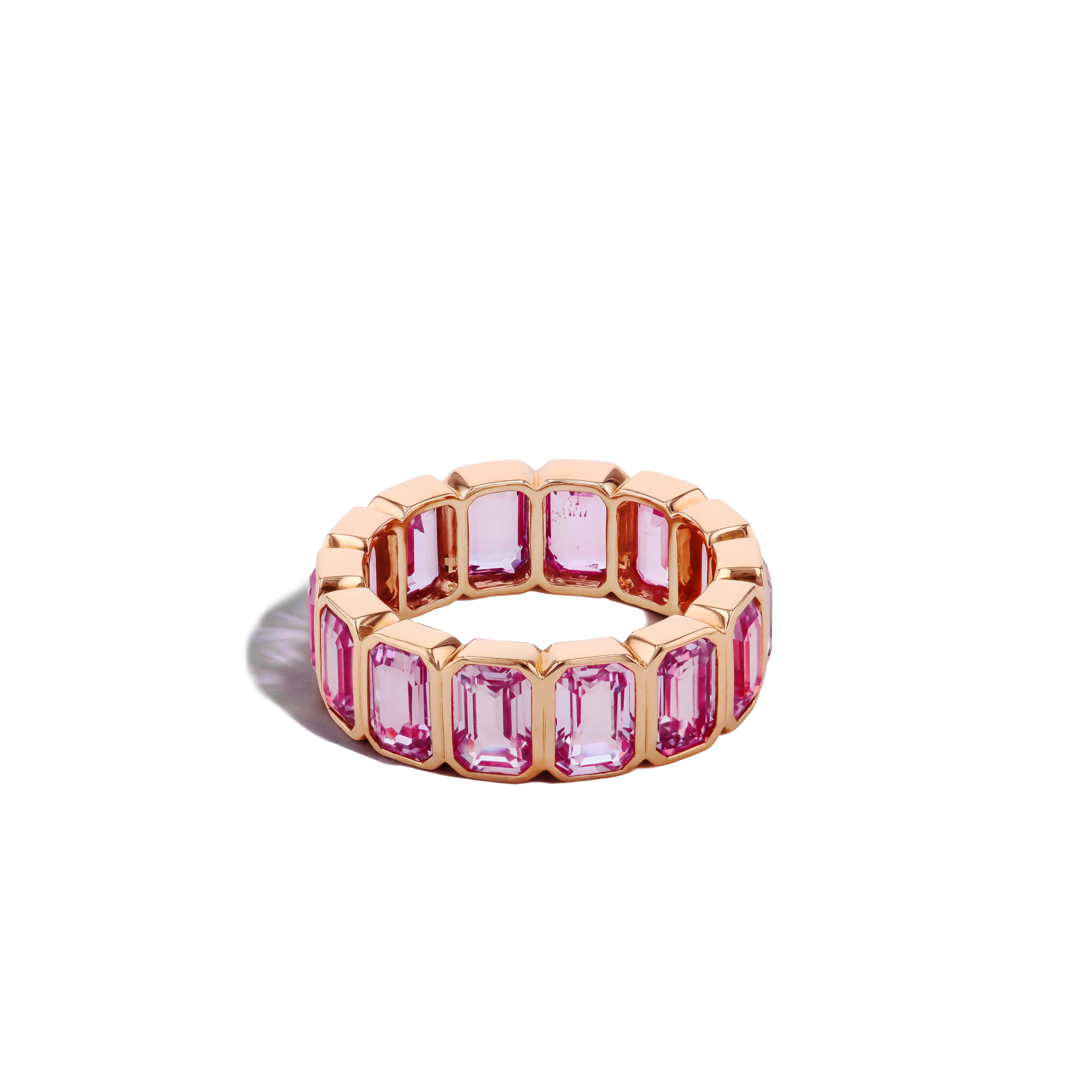 Pink Sapphire Eternity Ring in 18K Rose Gold – J.R.DUNN