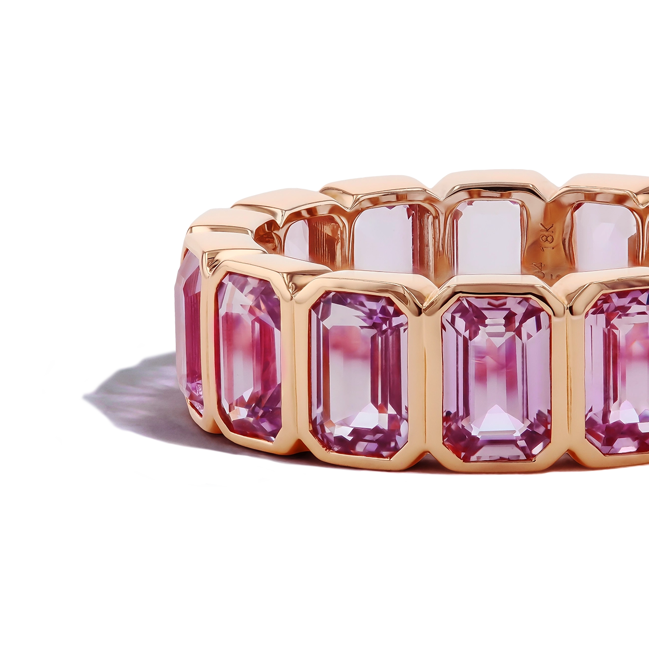Pink Sapphire Eternity Ring in 18K Rose Gold – J.R.DUNN